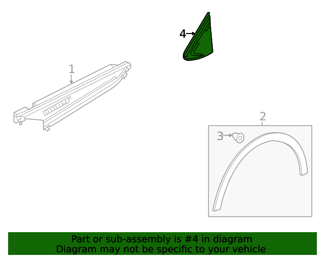 2022 Chevrolet Bolt EUV Corner Molding 42797013 | GMPartsDirect.com