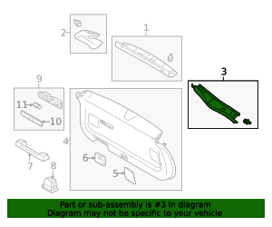 7224A311XA Side Gate Trim 2022-2024 Mitsubishi | Mitsubishi Factory Parts