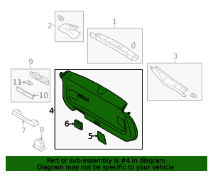 2022-2024 Mitsubishi Lower Gate Trim 7224A318XA | Mitsubishi Parts ...