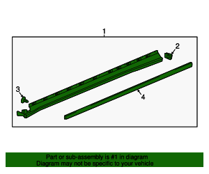 2017-2023 GMC Acadia Black Driver Side Rocker Panel Molding 84453929 GM ...