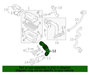 2020-2023 Ford Engine Air Intake Hose M1MZ-9C675-A | OEM Parts Online