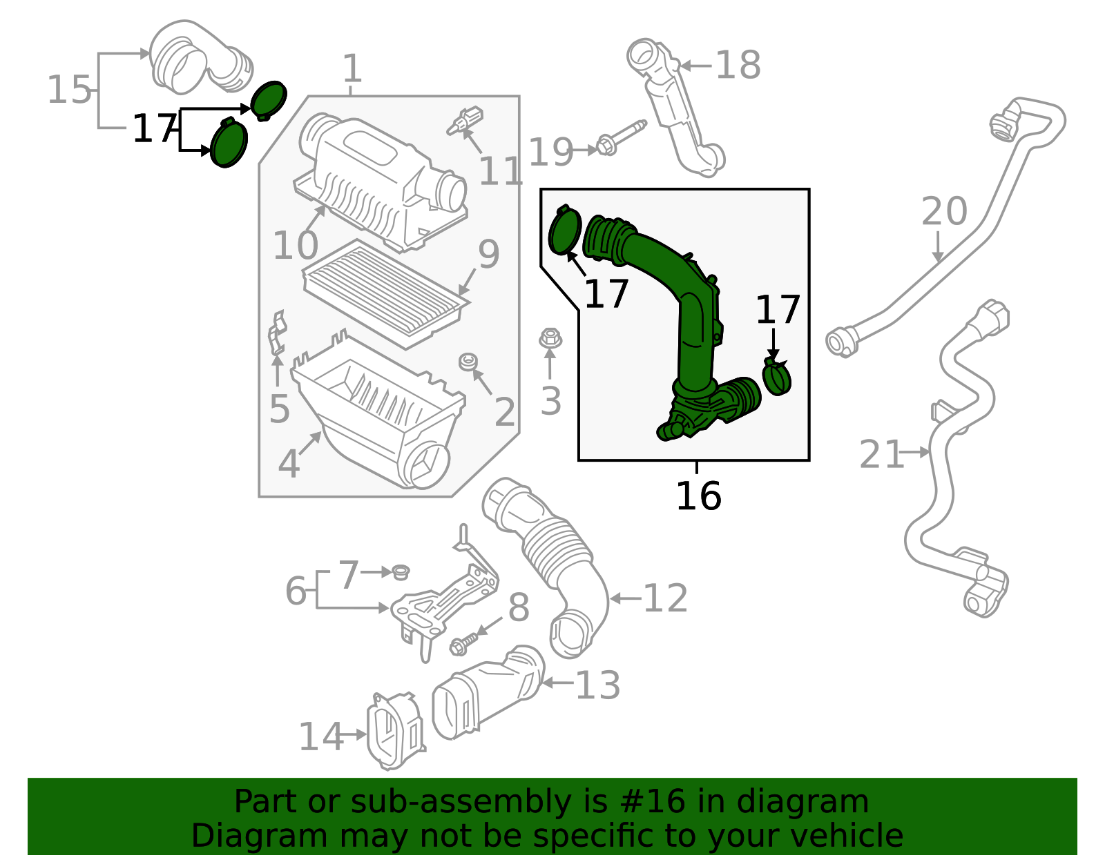 M1MZ-9B659-A - Air Inlet 2021-2025 Ford | Ford Parts Direct