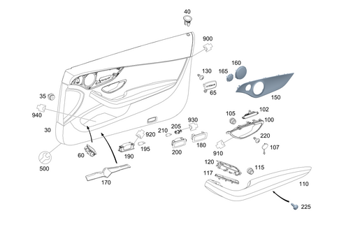 Door Trim for 2020 Mercedes-Benz C43 AMG | Shop MB Parts