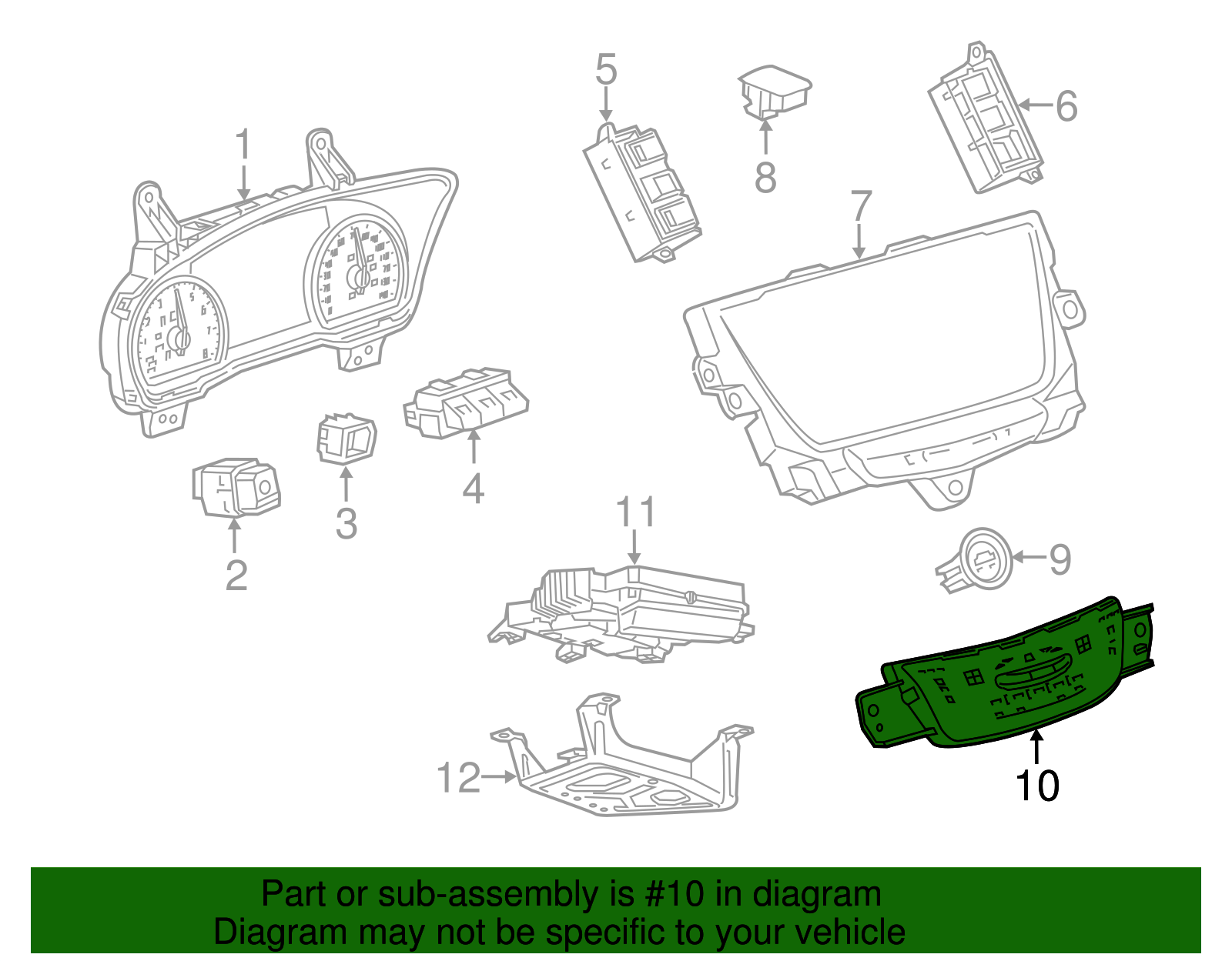 2018-2025 Cadillac (Replaces 84295779) Control 85545738 GM ...