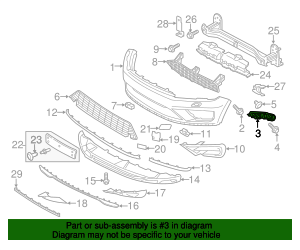2015-2017 Volkswagen Touareg Bumper Guide 7P6-807-184-G ...