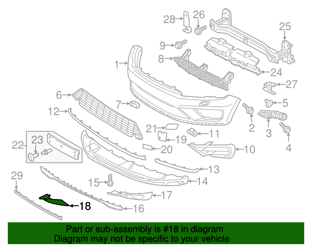 2015-2017 Volkswagen Touareg Trim Molding 7P6-807-820-9B9 | VW Direct Parts