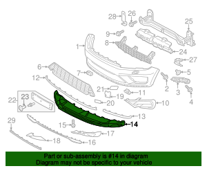 2015-2017 Volkswagen Touareg Spoiler 7P6-807-061-H-9B9 | OEM Parts Online
