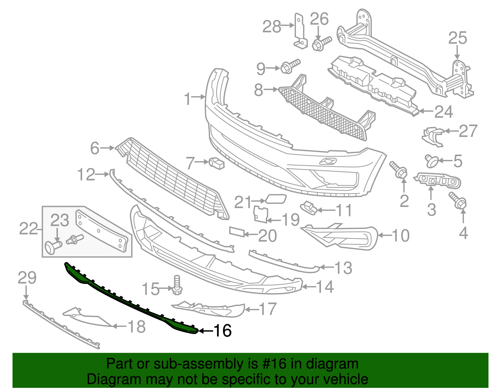 7P6-807-110-B-9B9 - Lower Trim 2015-2017 Volkswagen Touareg ...