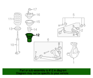 2007-2014 GM Front Shock Absorber Boot 25940741 GM | GMPartsDirect.com