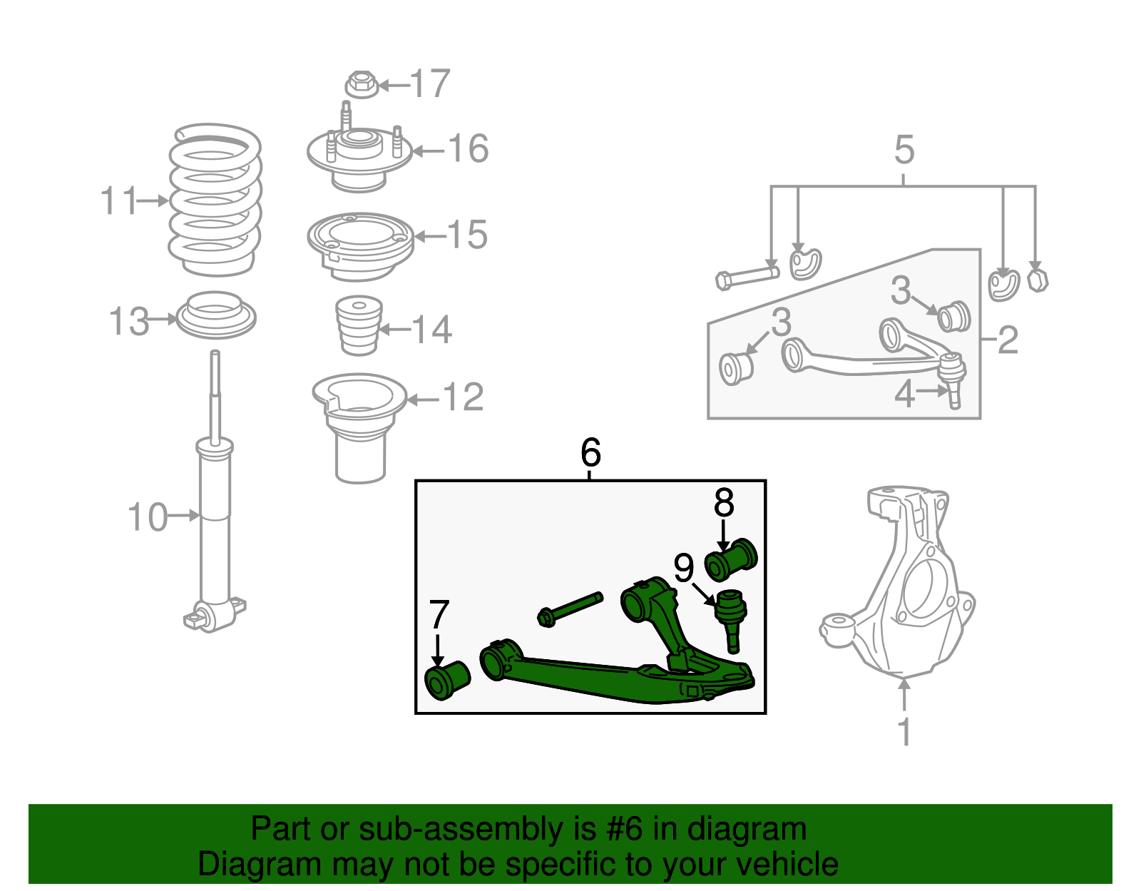 20869202 - Front Passenger Side Lower Control Arm 2007-2016 GM ...