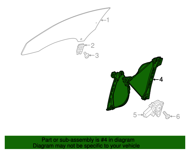 231-720-03-46 - Window Regulator 2013-2020 Mercedes-Benz ...