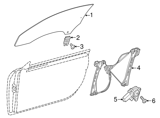 231-720-03-46 - Window Regulator 2013-2020 Mercedes-Benz ...