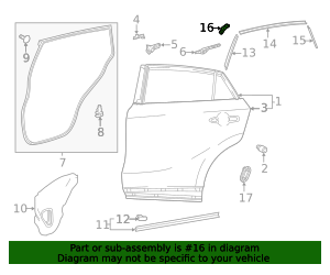 2021-2023 Toyota Venza Door Opening Trim 67674-48050 | Toyota Parts Center