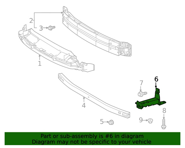 2019-2024 Toyota Bumper Impact Bar Bracket 52102-0R030 | Toyota Parts ...