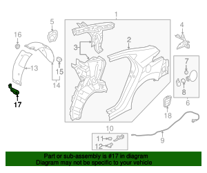 2011-2013 Hyundai Deflector 86861-3X100 | OEM Parts Online