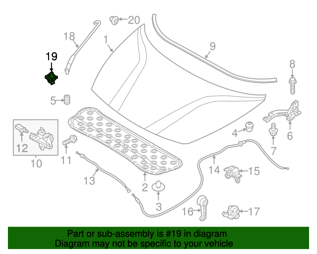 81176-1W000 - Support Rod Clip 2012-2017 Kia Rio | Kia.Parts Store