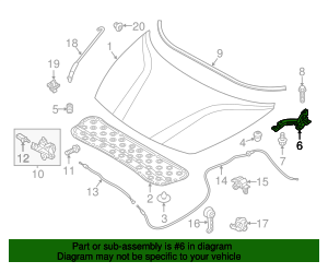 79110-1W000 - Hinge 2012-2017 Kia Rio | Kia.Parts Store
