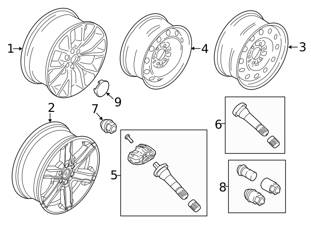 NL1Z-1007-H - Wheel, Alloy 2022-2024 Ford Expedition | AutoNation Parts