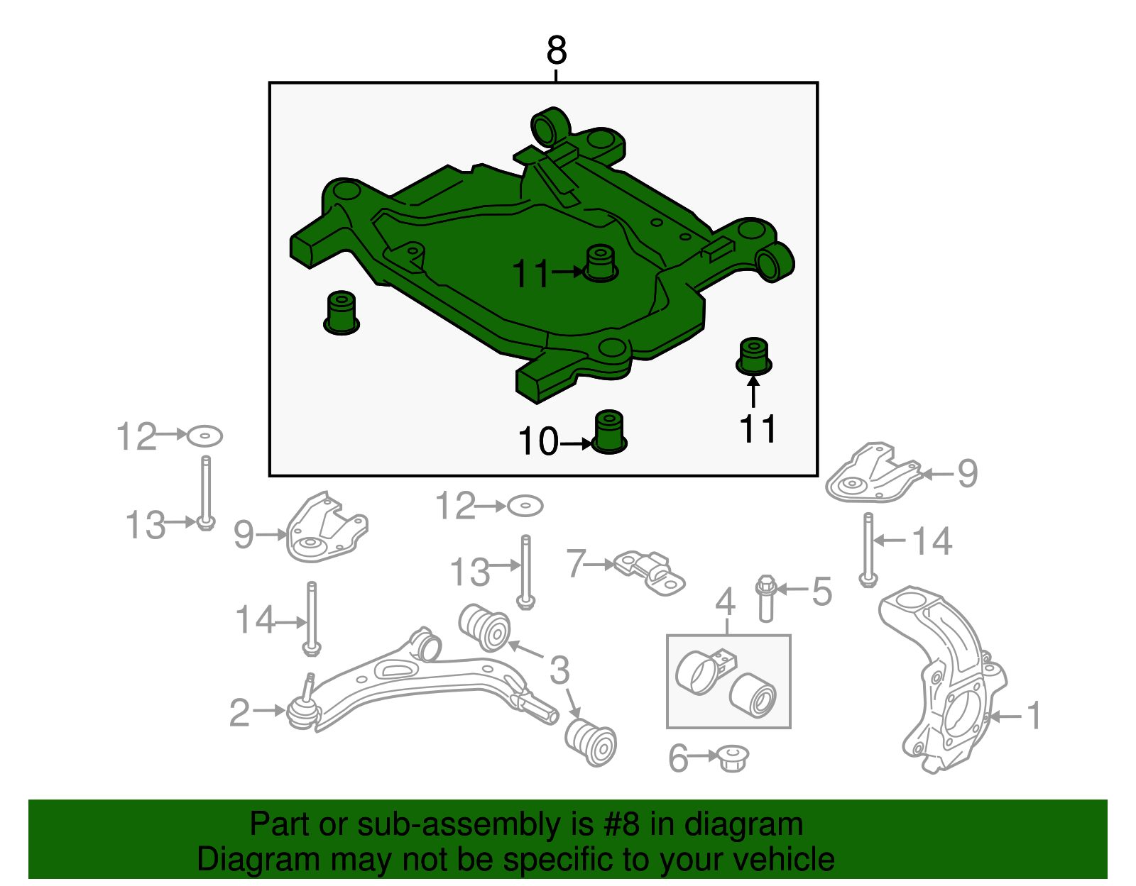 OEM Ford Engine Cradle For 2013-2019 Ford - Part No. DA8Z-5C145-C | Karl Kustoms OEM Parts