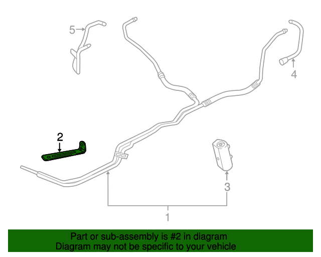 Automatic Transmission Fluid Cooler Pipe Bracket 84304402 ...