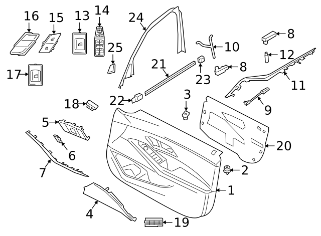 61317948785 - 2019-2023 BMW Window Switch (61-31-7-948-785) | BMW of ...