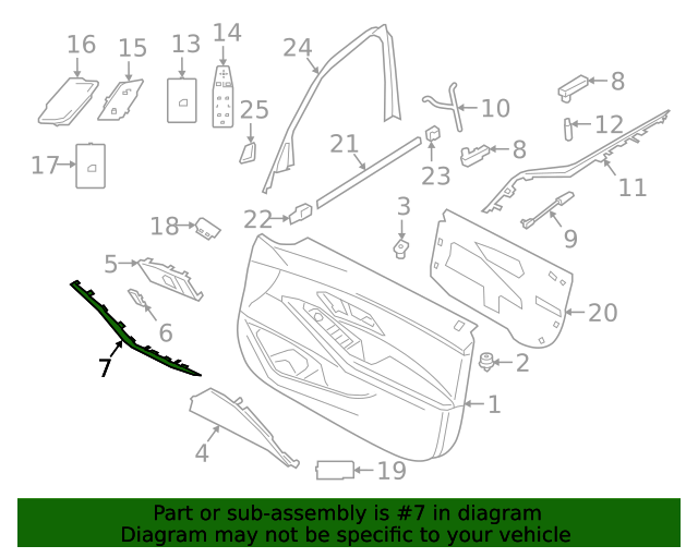 63316999930 - 2019-2023 BMW Trim Molding (63-31-6-999-930) | BMW of ...