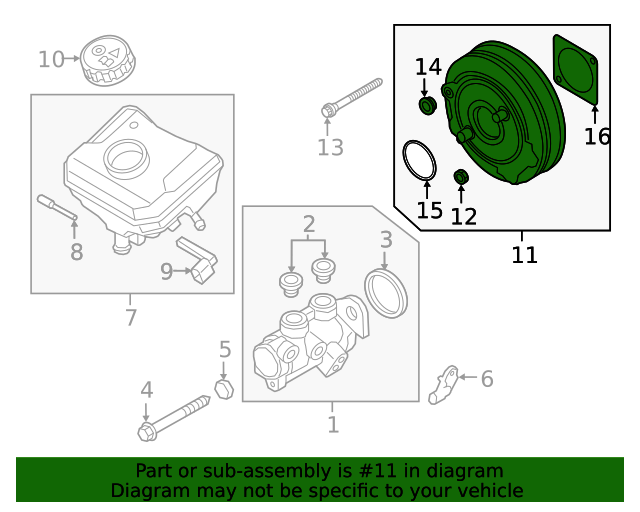 80A-612-107-A - Brake Booster 2018-2024 Audi | AutoNationParts.com