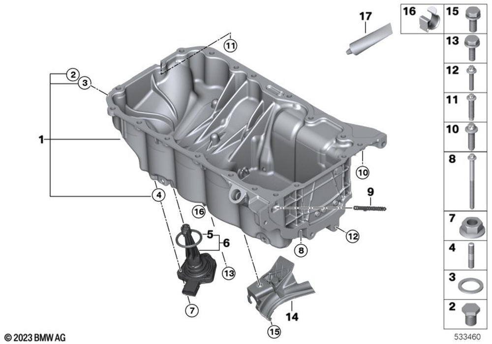 2023-2025 Mini Oil Pan 11135A6F189 | Retail Performance Auto Parts