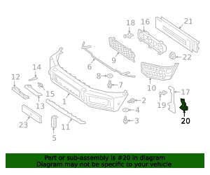 463-880-72-02 - Radiator Support Air Duct Bracket 2019-2023 Mercedes ...