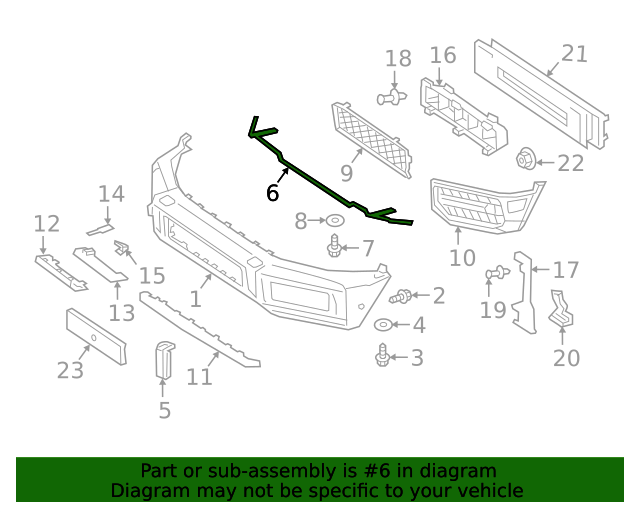 463-880-71-01 - Bumper Face Bar Mount 2019-2023 Mercedes-Benz G 63 AMG ...