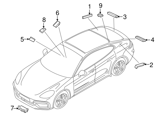 971-035-503 - Mobile Phone Antenna 2012-2024 Porsche | AutoNationParts.com