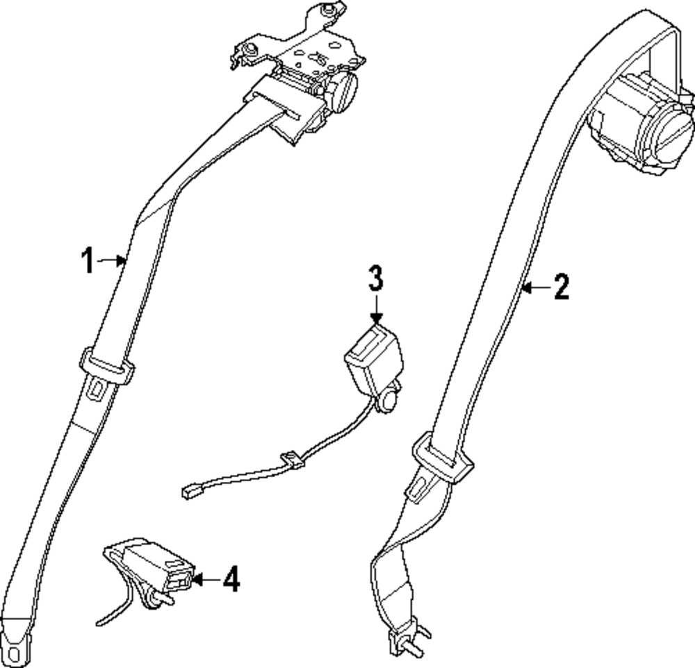 Seat Belt Assembly PZ1Z-7860044-BJ | QuirkParts