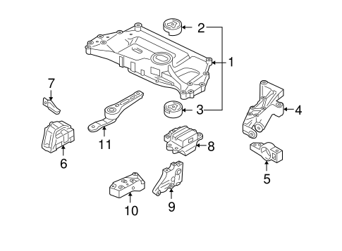 Engine & Trans Mounting for 2008 Volkswagen Rabbit | OEM Parts Online