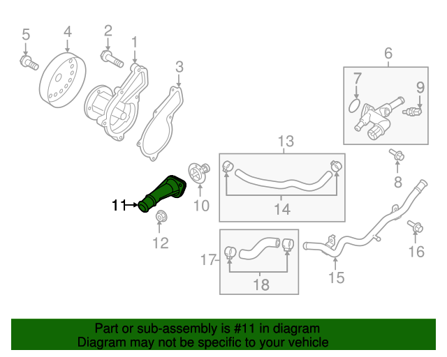 2018-2020 Hyundai Elantra GT Thermostat Outlet 25631-2E010 | OEM Parts ...