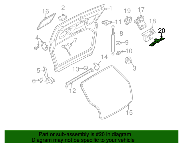 2006-2015 Audi Striker 8P4-827-507-A | Genuine Audi Parts