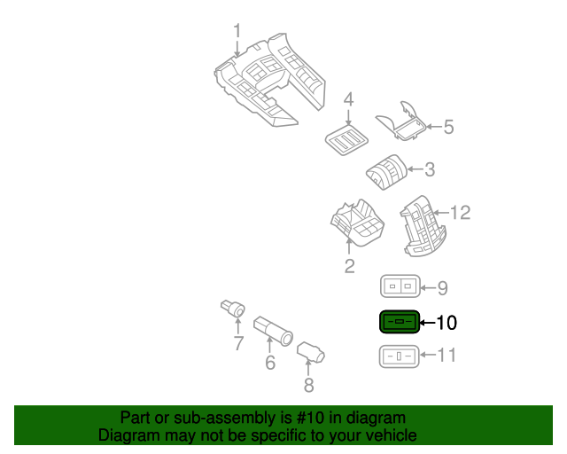 Porsche OEM Lift Gate Switch Part# 7PP-959-832-H-IVI | OEM Vehicle Parts