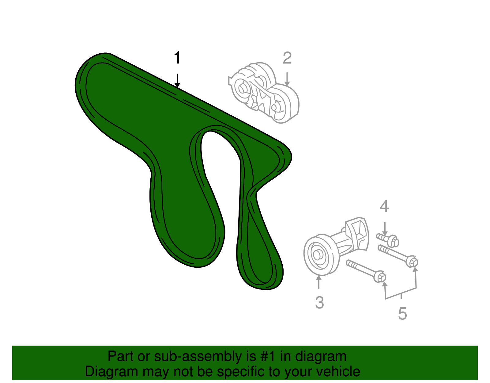 12593774 - V-Ribbed Serpentine Belt 2002-2009 GM | GM Wholesale Direct