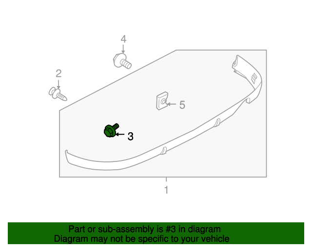 2004-2005 Mazda Miata Front Spoiler Clip N115-51-958 | QuirkParts