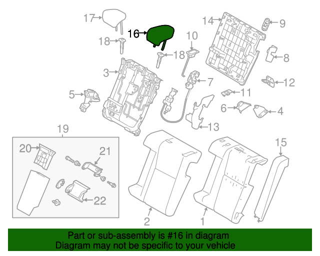 71940-53290-B0 - Headrest 2014 Lexus | AutoNationParts.com