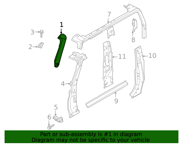 2021 Ford Bronco Upper Frame M2DZ-78211A11-AA | QuirkParts