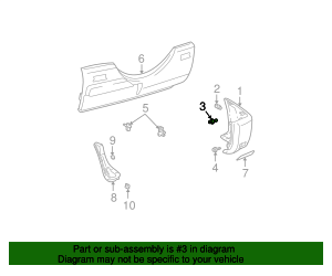 1995-2005 Toyota Bumper Cover Guide 52187-16070 | Toyota Parts Center