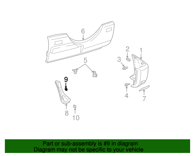 76647-42010 - Bumper Cover Retainer - 2001-2005 Toyota RAV4 | nashuatoyota