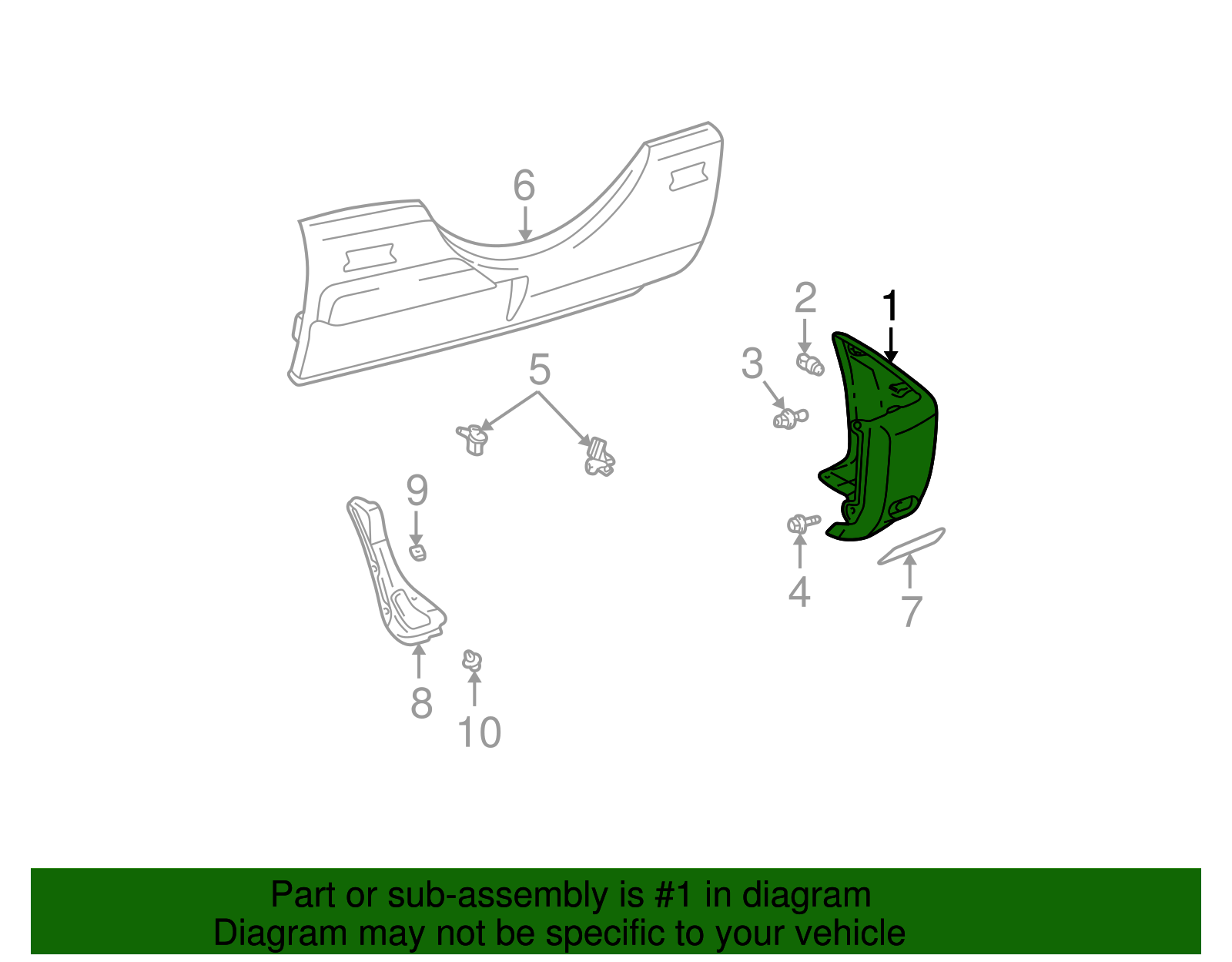 52161-42912 - High-Quality Bumper Corner Cover for 2001-2005 Toyota ...