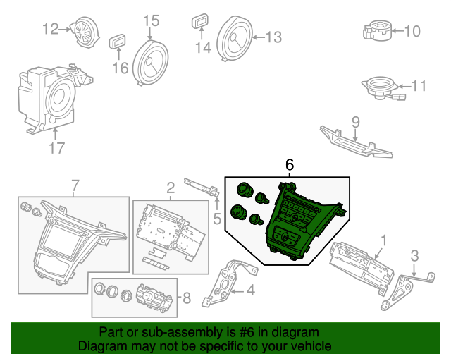 39170-TK8-A01 - Control Panel 2014-2017 Honda Odyssey | Honda Parts Online
