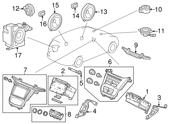 39170-TK8-A01 - Control Panel 2014-2017 Honda Odyssey | Honda Parts Online