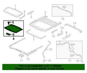 2011-2017 Honda Odyssey Sunshade Assembly *NH686L* (Warm Gray) 70600 ...