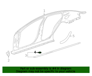 2016-2022 Chevrolet Malibu Front Side Door Weatherstrip Retainer ...
