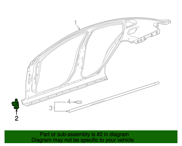 2016-2021 Chevrolet Malibu Uniside Assembly Filler - Passenger Side (RH ...