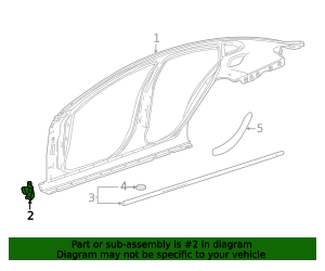 2016-2024 Chevrolet Malibu Passenger Side Body Side Outer Panel Front ...