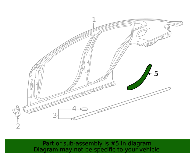 84269933 GM Driver Side Body Side Rear Decal | GM Parts Store